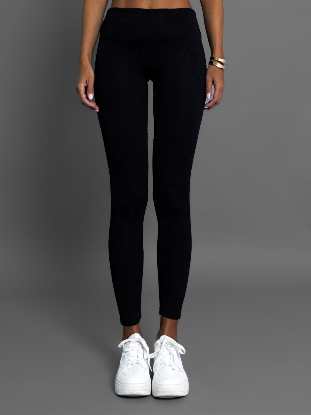 Černé push up elastické legíny TEVFIK | Erika Fashion