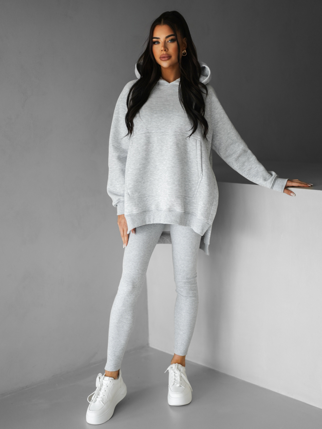 Šedá teplákovka BELLOVA | Erika Fashion