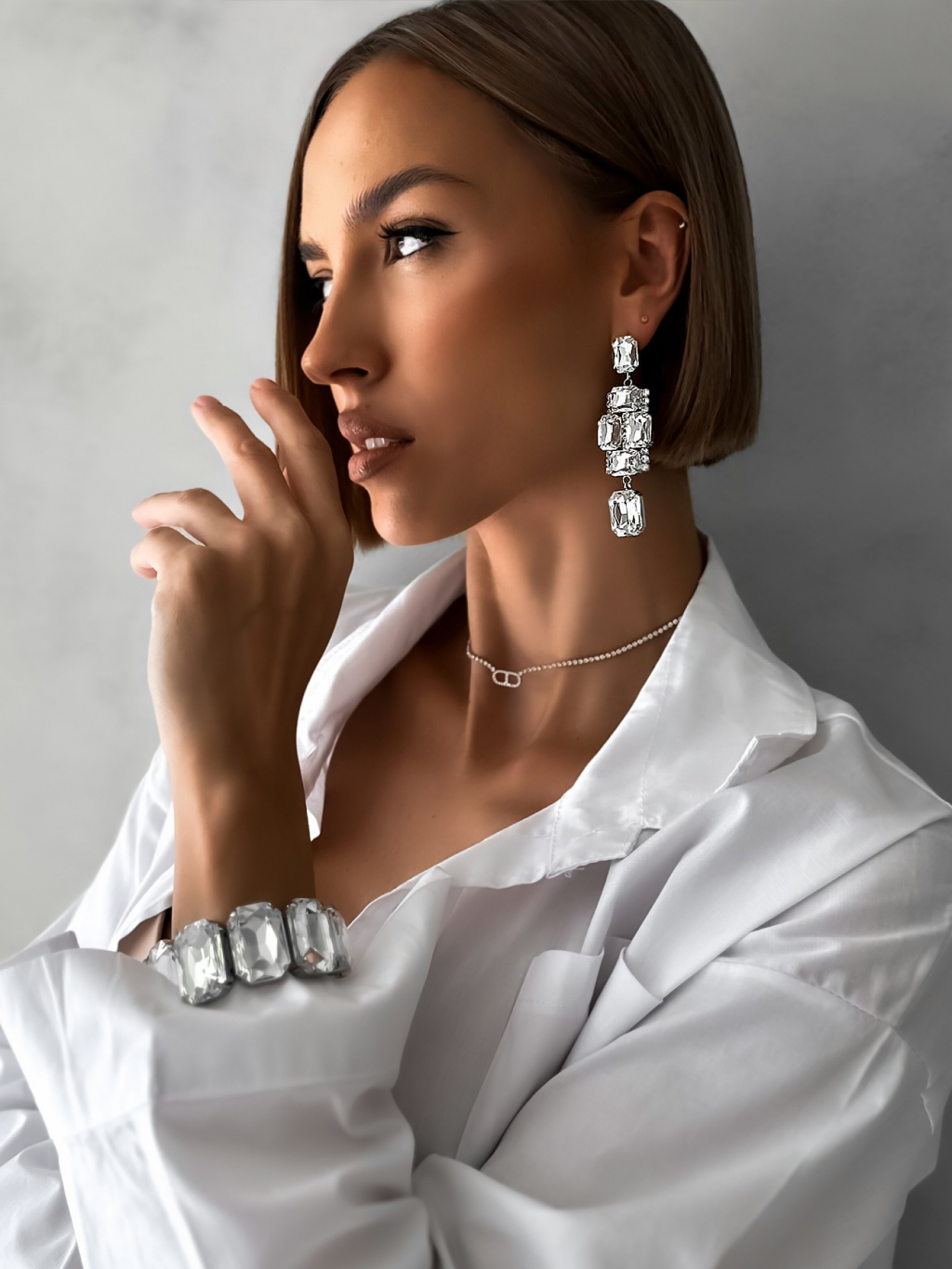 Dlouhé třpytivé náušnice LISAT | Erika Fashion